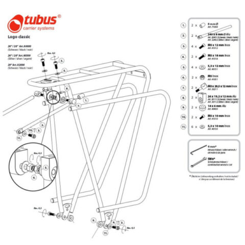 Test du porte-bagages Tubus Logo Classic - jusqu'à 40kg